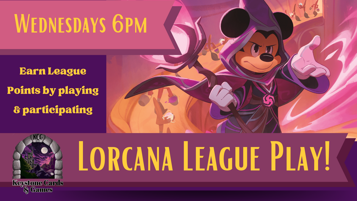Lorcana League Events – Keystone Cards and Games